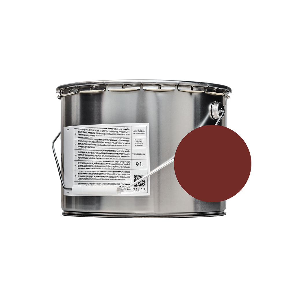 OSCAR matte finish interior paint, deep burgundy