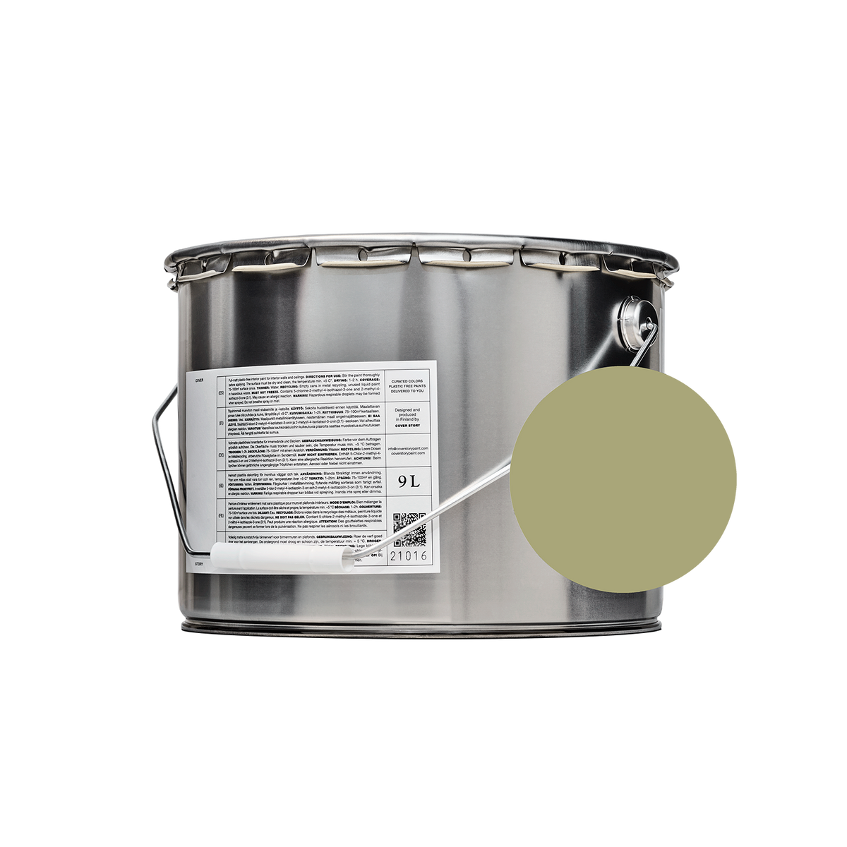 TONI matte finish interior paint, mud green