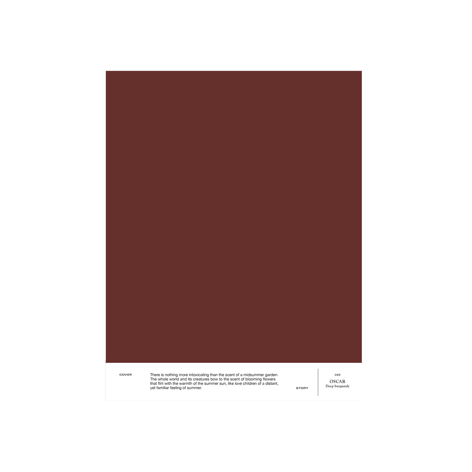 OSCAR matte finish interior paint, deep burgundy